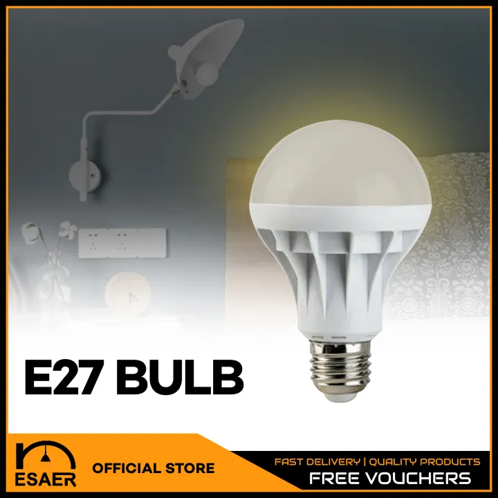 ESAER E27 LED Lamps 12W Emergency Light Bulb Rechargeable Lamp 220V ...