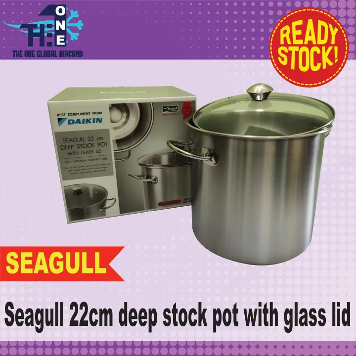 Seagull 22cm deep stock pot with glass lid (Daikin's Special Edition ...