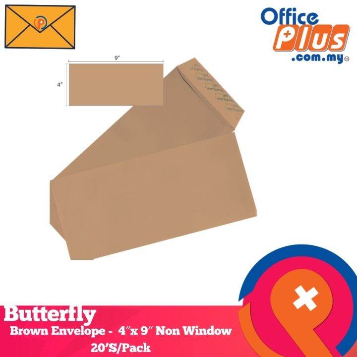 Butterfly Brown Envelope – 4″x 9″ Non Window- 20S/Pack | Lazada