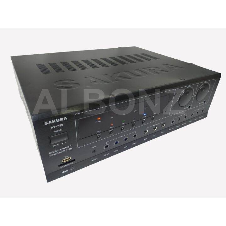 Sakura AV-739 (750Watts x 2)(ORIGINAL) Digital Karaoke Mixing Amplifier ...