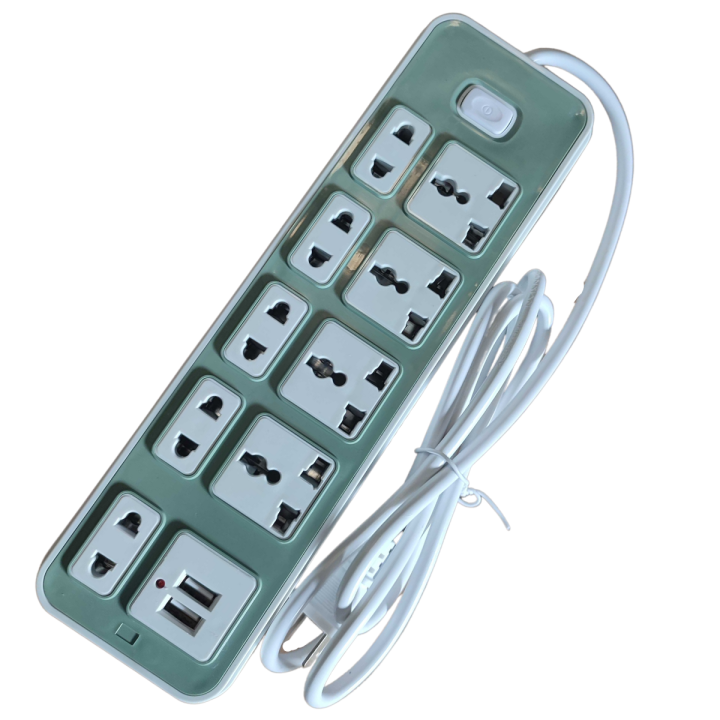 Heavy Duty Extension Cord With Multiple Multifunction Socket High Power Multi Switch Socket 9