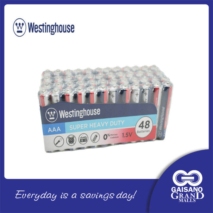 WESTINGHOUSE 1.5V Battery, 48-piece AAA Super Heavy Duty Battery 068 ...