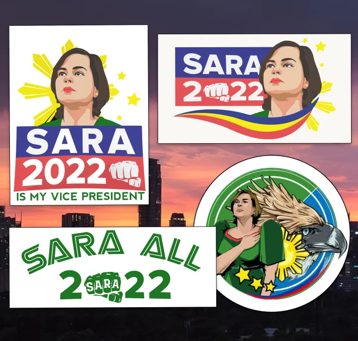 SARA DUTERTE CAMPAIGN STICKER WATERPROOF | SUPPORT SARA 2022 | SARA IS ...