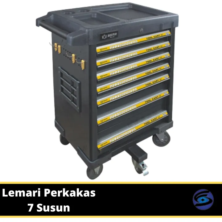 BESTIR Lemari Perkakas 7 Susun Toolbox Cabinet Trolley Self Locking | Lazada Indonesia