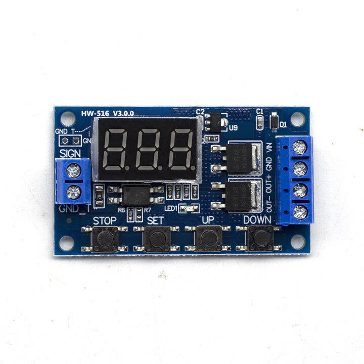 DC 12V 24V Dual MOS LED Digital Time Delay Relay Trigger Cycle Timer Delay Switch Circuit Board ...