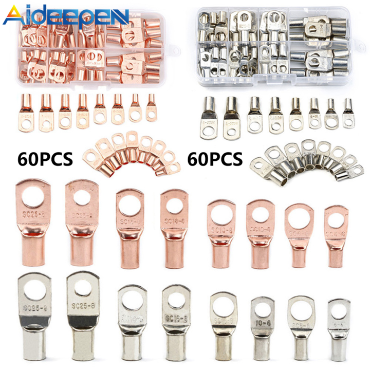 Aideepen Copper Wire Lugs Terminal Connectors Used on AWG10 6 Cable ...