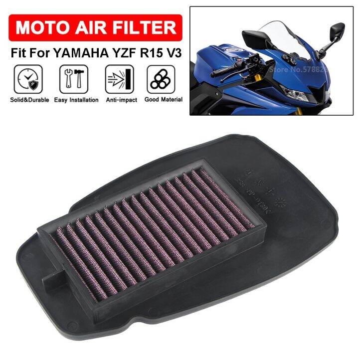 Air Filter Intake Cleaner For YAMAHA YZF R15 V3 Motorcycle Accessories ...