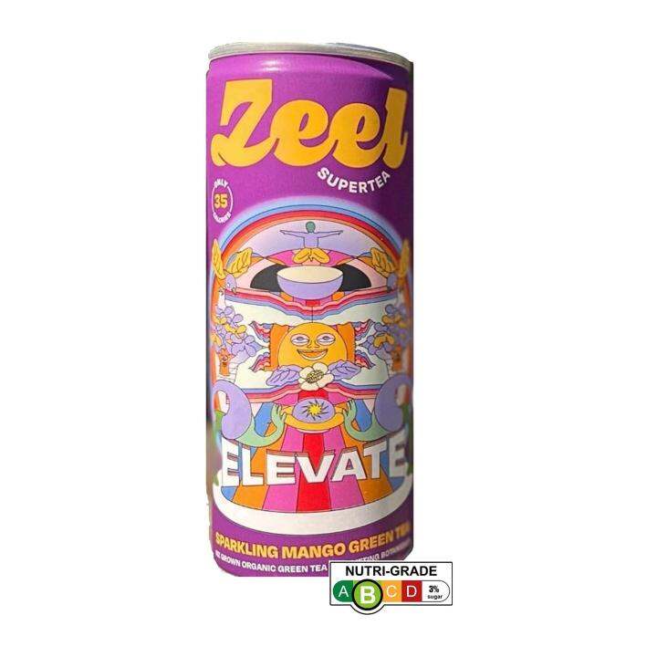 Zeel Supertea Elevate - Sparkling Mango Green Tea 250ML | Lazada Singapore