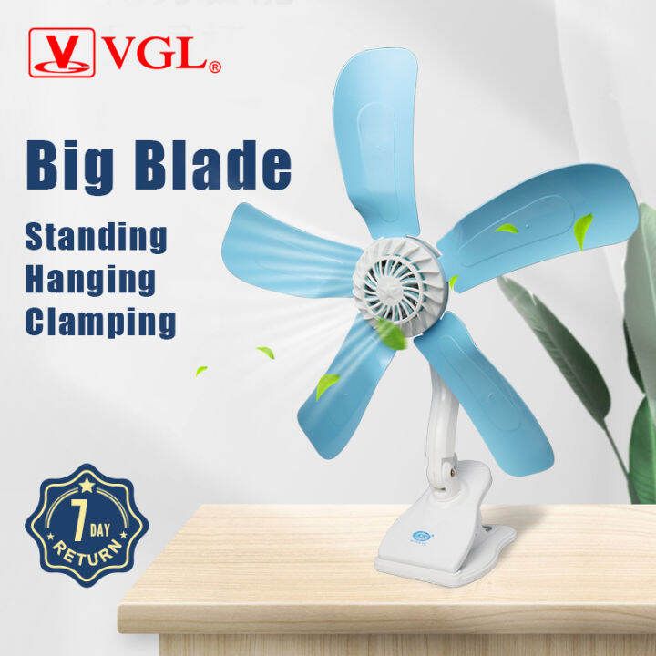 VGL 500JA5 Portable Clip Fan Big Size 5 Blades Electric Fan Table Clip ...