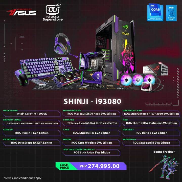ROG x Evangelion Gaming Desktop EVA Edition PC Bundle Package - i9 ...