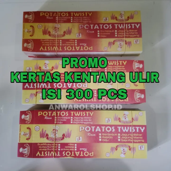 (COD) Promo Kertas Kentang Ulir Isi 300 Pcs / Kemasan Kentang Ulir ...