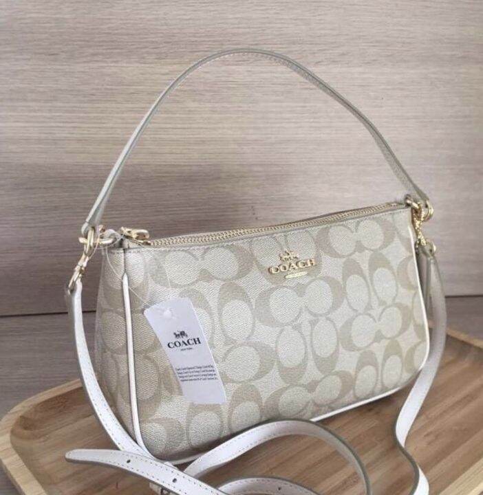 Original Coach F58321 Messico in Signature Coated Canvas with Sling - Light Khaki / Chalk Ladies ...