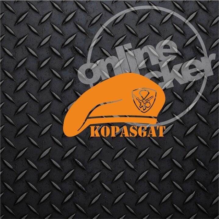 Sticker Kopasgat orange | cutting menyala | Lazada Indonesia