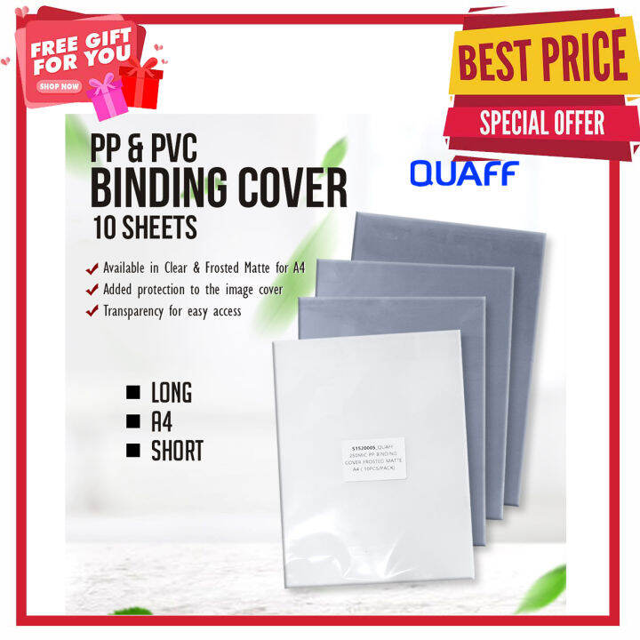 (10sheets) PVC Binding Cover Clear 200Micron & PP Frosted Matte Binding Cover 250micron | Lazada PH