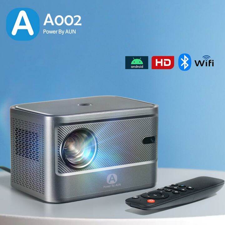 AUN A002 9.0 MINI Projector Bluetooth WIFI 1280x720 HD 3D Smart Projector Home Theater Support ...