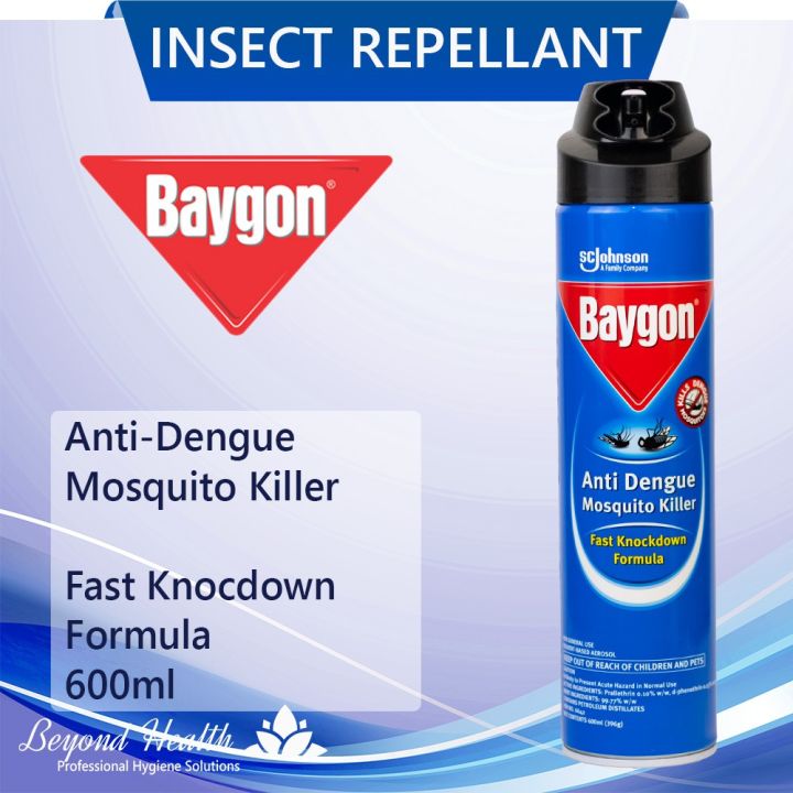 Baygon Anti-Dengue Mosquito Killer 600ml (330g) Mosquito Spray Baygon ...