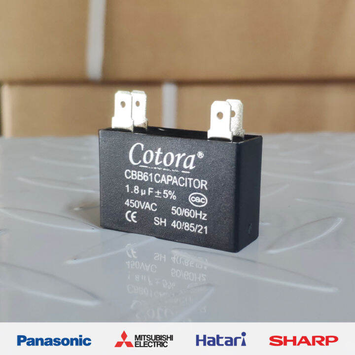 🔻 [1.8uF] รับประกัน 1 ปี / CBB61 คาปาซิเตอร์ Cotora คาปาซิเตอร์พัดลม [1.8uF] 450VAC 50/60Hz พัด ...