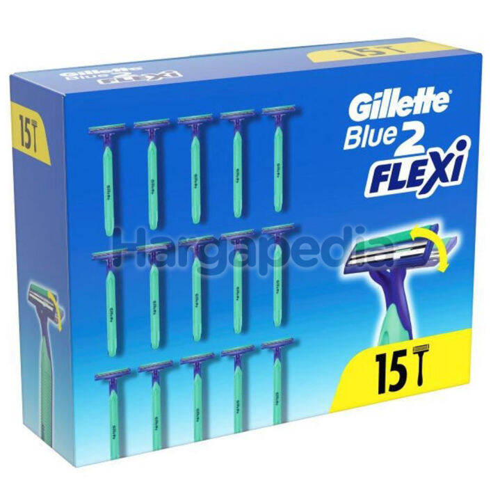 Gillette Blue II Plus Flexi Disposable Razors 15T | Lazada