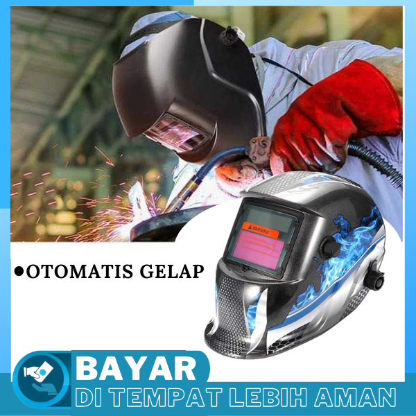 BERGARANSI - COD | HELM LAS LISTRIK DEKO SAFETY OTOMATIS GELAP AUTO ...