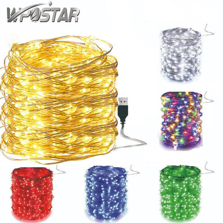USB LED String Light 1M 3M 5M 10M Fairy Christmas Lights Copper Wire ...