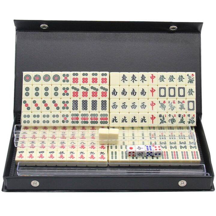 Mahjong Set Travel Game Mini Portable Chineseboard Sets Supplies ...