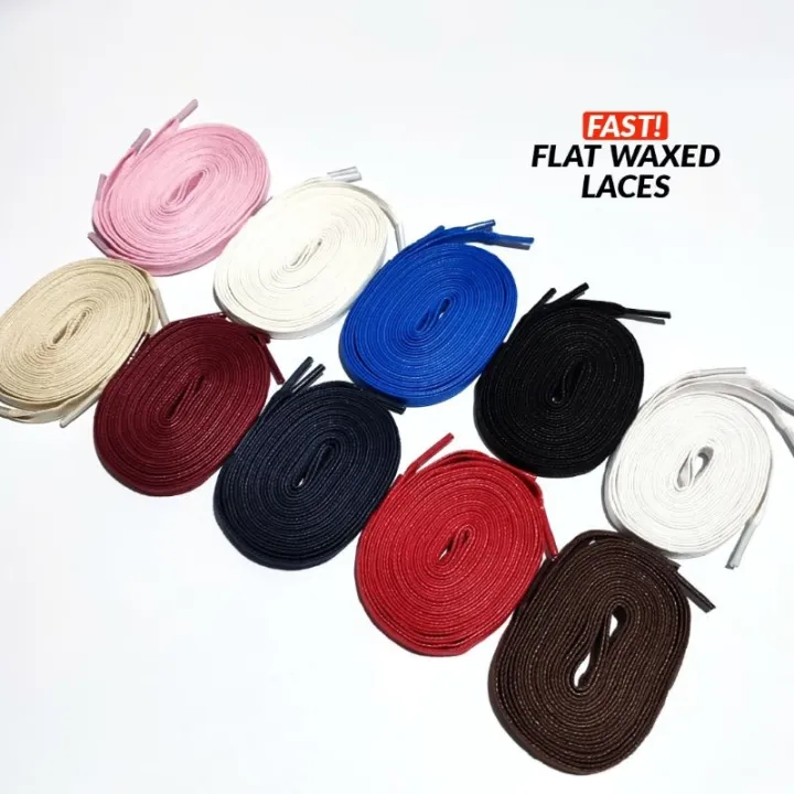 LAZE.PH Jordan flat waxed shoe laces w/ FREE aglets (0.8CM) | Lazada PH
