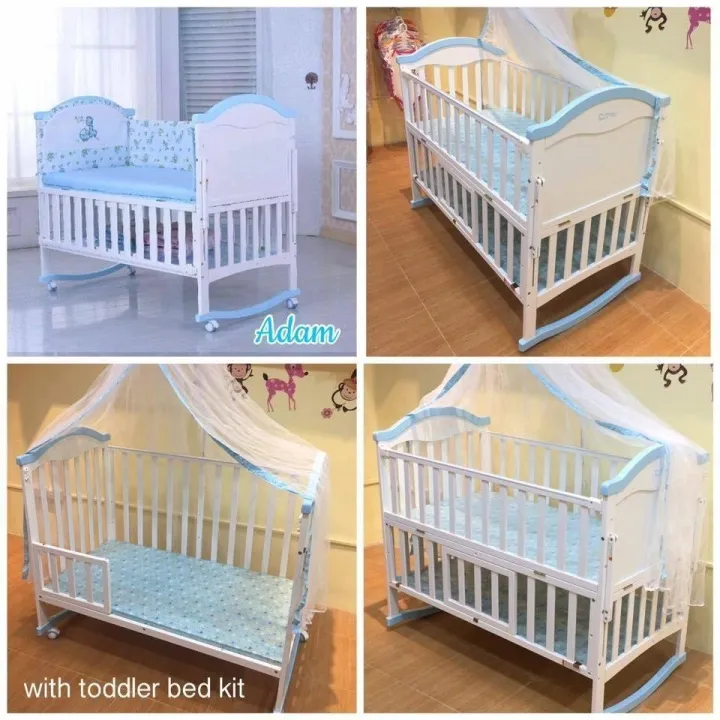 Sweet BB wooden crib with storage & rocking system - BIG ADAM | Lazada PH