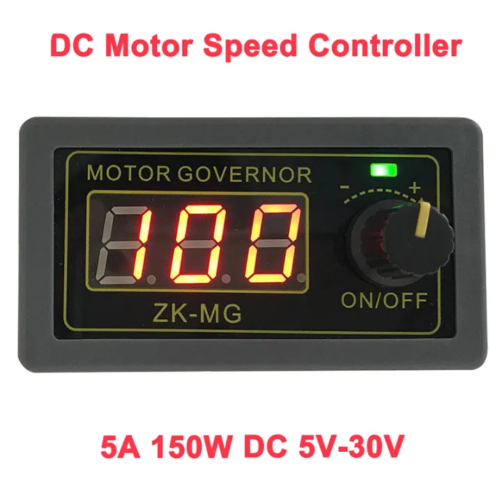 DC 5-30V 12v 24v 5A DC Motor Controller PWM Adjustable Speed Digital ...