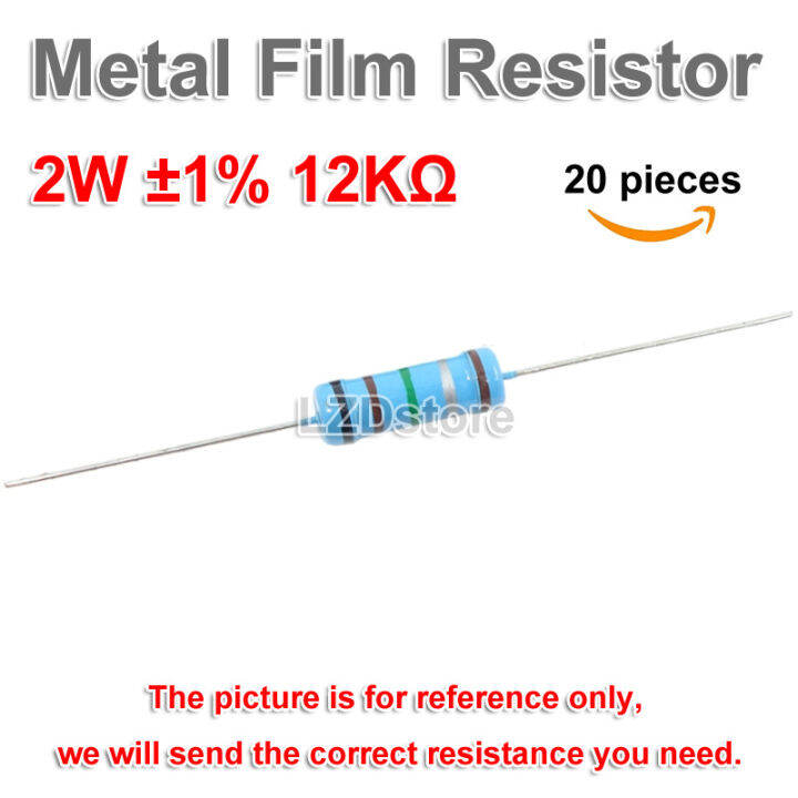 20ชิ้น2W 10K 12K 30K โอห์ม R10K R12K R30K 1% ตัวต้านทานแบบคงที่ฟิล์ม ...