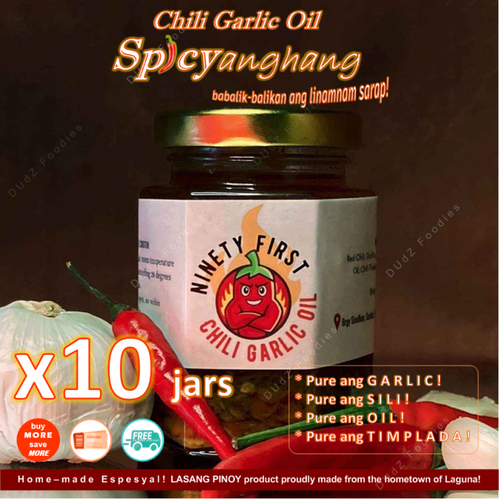 [Set of 10] NINETY FIRST Original Chili Garlic Oil (Masarap Espesyal ...