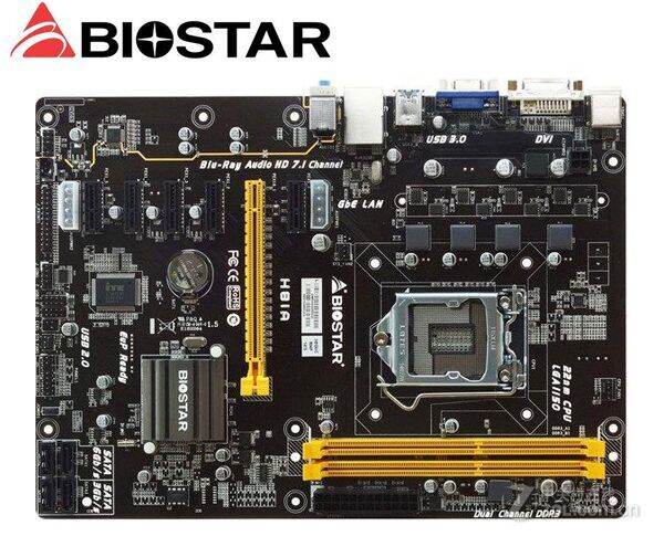 ใช้ Mining เดสก์ท็อปเมนบอร์ด BIOSTAR H81A เมนบอร์ด1150 Intel H81 Mine ...