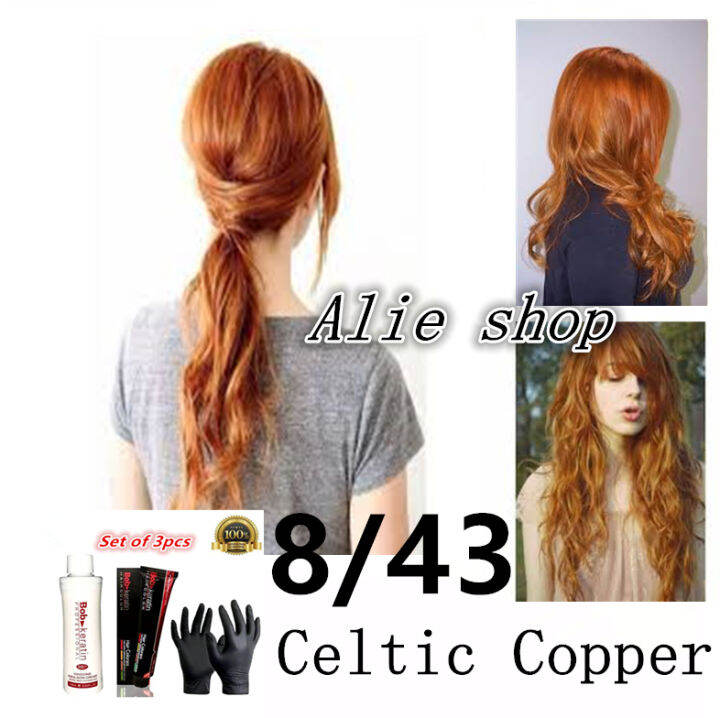 Celtic Copper Hair Color with Oxidant ( 8/43 Bob Keratin Permanent Hair ...