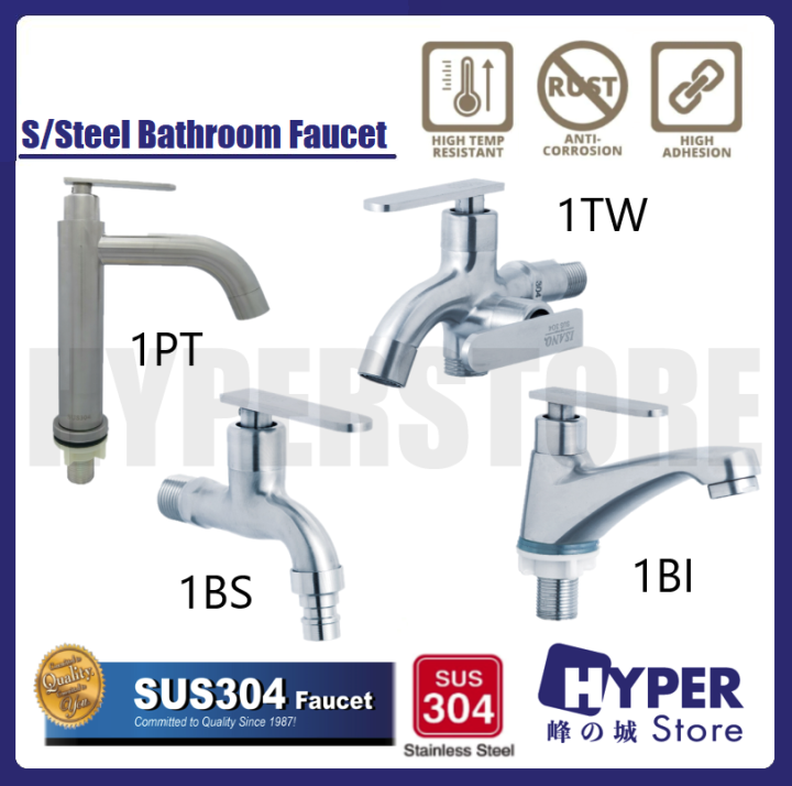 SUS304 Stainless Steel Bathroom Faucet / Basin Tap / Two Way Tap ...