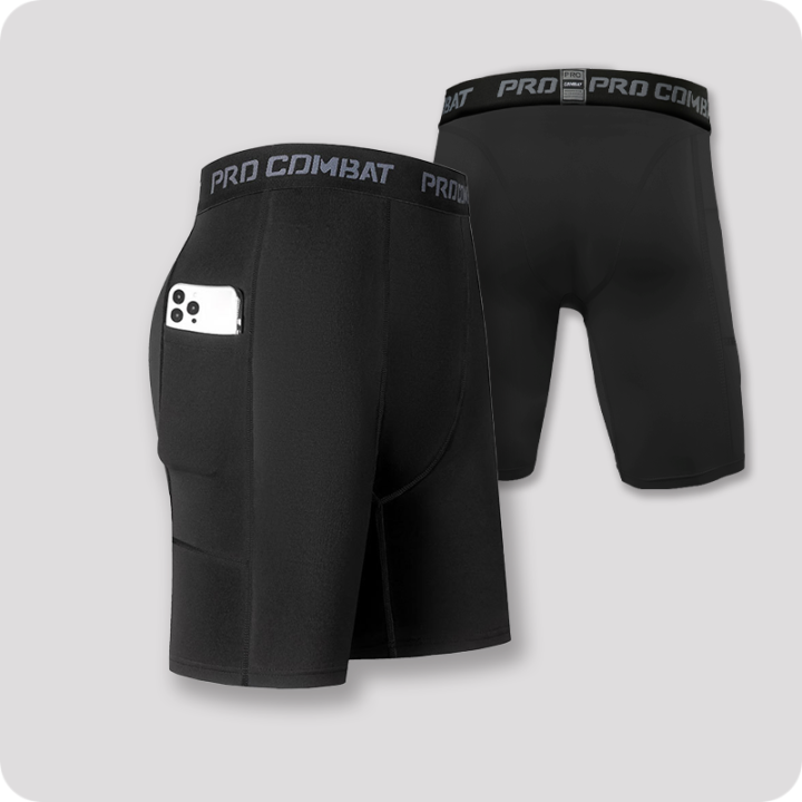 Pro Compression Pocket Tights Sports Running Gym Cycling Shorts For Men ...