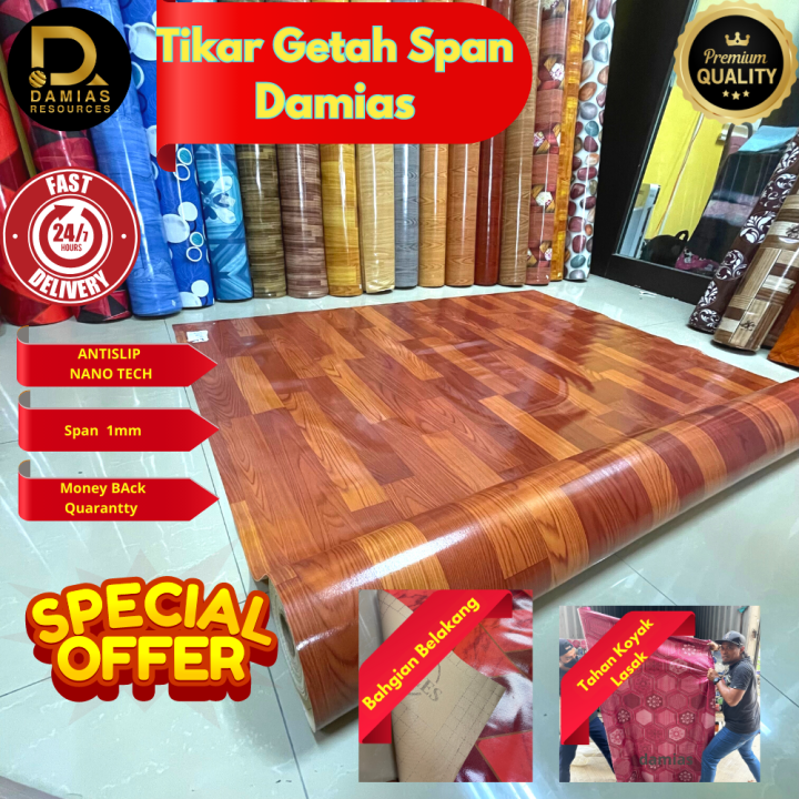 Tikar Getah Alas Lantai Simen atau Kayu Ada Span Tebal Panjang 18 Meter ...