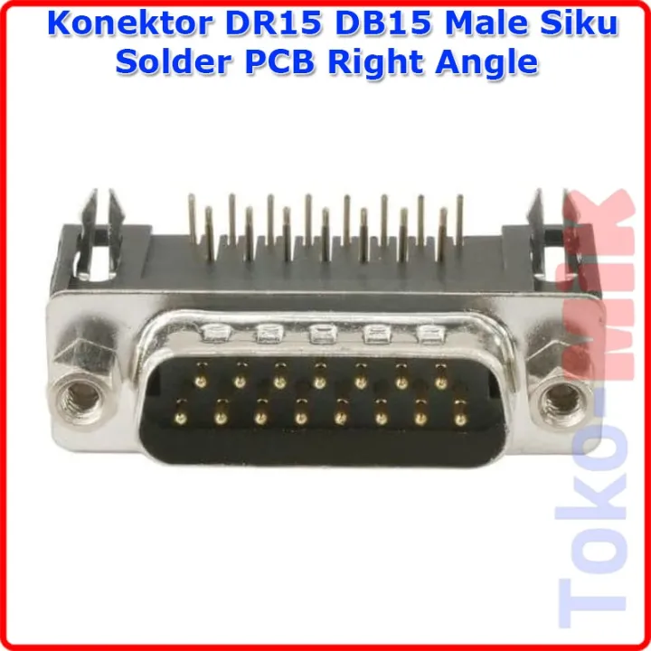 Konektor DR15 DB15 Male Siku L Right Angle Solder PCB DSUB 15P DR15M | Lazada Indonesia