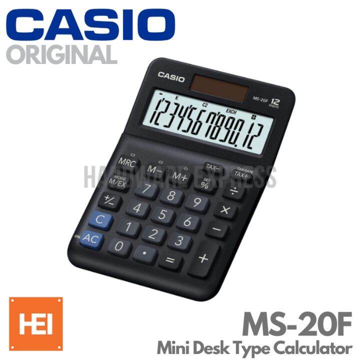 Immediate delivery CASIO Mini Desk Calculator 12 Digits (MS-20F) | Lazada PH