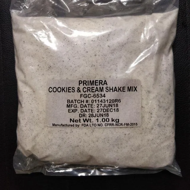The small white Primera Cookies Cream Powder for Milk Tea Frappe or ...