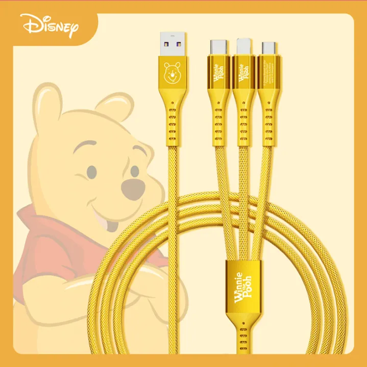 100% Disney แท้ดิสนีย์เคเบิ้ลอย่างรวดเร็วชาร์จสายฟ้าสาย66วัตต์3 In 1สาย ...