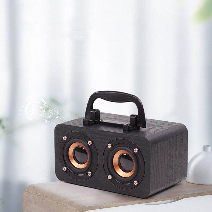 Wooden Wireless Bluetooth Portable Speakers Subwoofer Stereo Bass ...