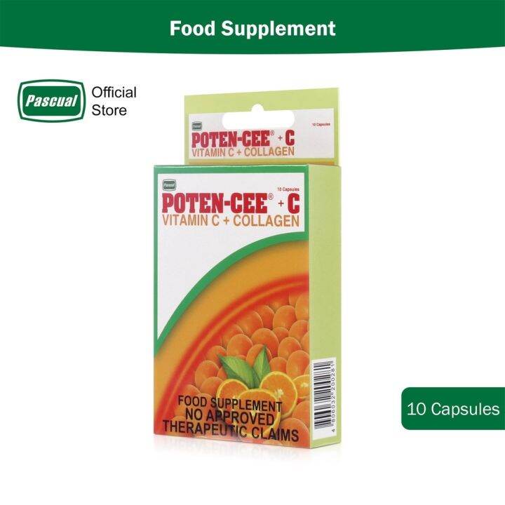 Hot swyt78 Poten-Cee C (Vitamin C Collagen) 10 Capsules | Lazada PH