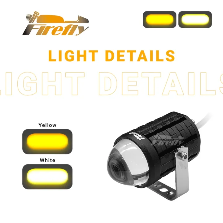 Firefly LED Fog Lights Mini Driving Light White+Yellow of Universal ...