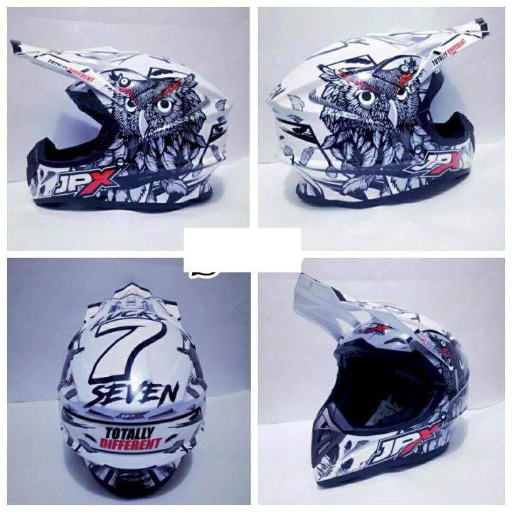 Helm Jpx Cross Full Face Standar SNI Trail Motocross Trabas Klx X13 ...