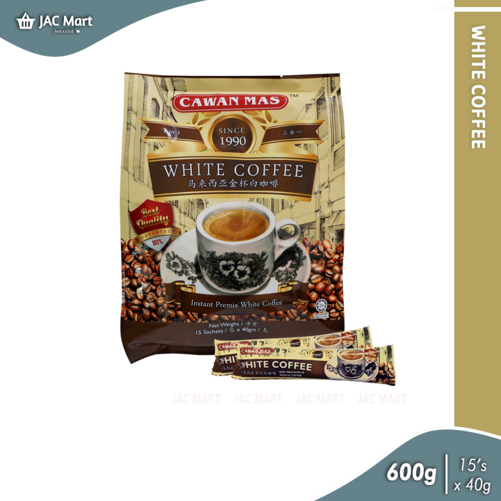 Cawan Mas 3 in 1 White Coffee | 金杯白咖啡 600G (15's x 40G) | Lazada