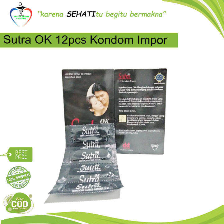 SUTRA HITAM OK ISI 12 KONDOM LATEX PRIVASI AMAN ALAT KONTRASEPSI ...