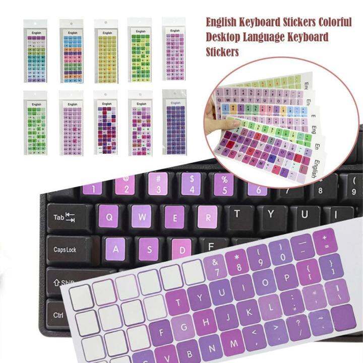 1 Pc Keyboard Sticker Keyboard Stickers English Language Letter Layout ...