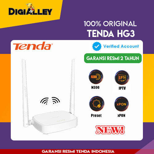 Tenda HG3 Router N300 WiFi xPON ONT 300Mbps Router Wireless Fiber HG 3 | Lazada Indonesia