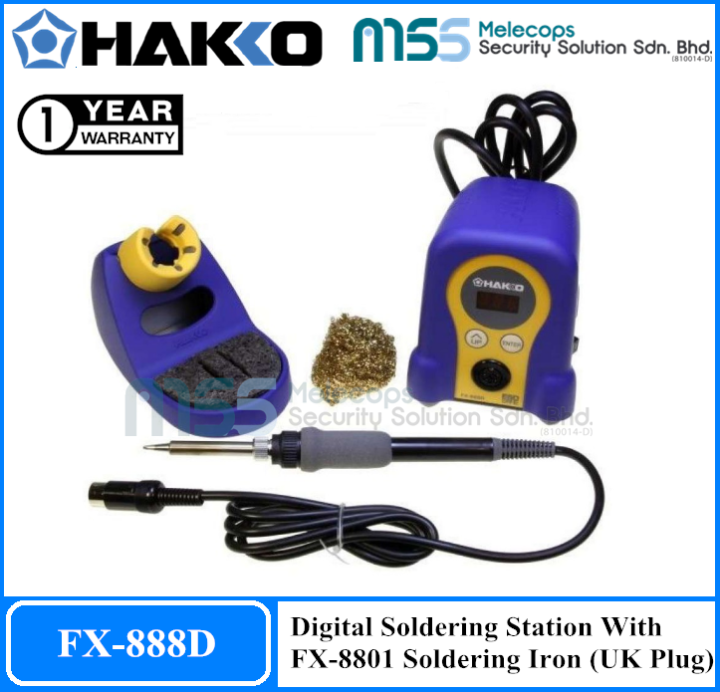 HAKKO FX-888D Digital Soldering Station With FX-8801 Soldering Iron (UK ...