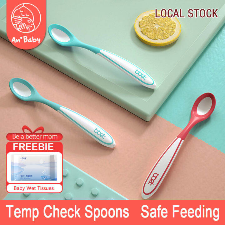 Bbet White Hot Safety Spoons Baby's Temperature Sensitive Anti-scald ...