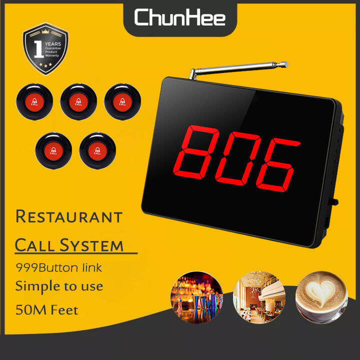 [1-3 Days Delivery] Daytech Wireless Calling System Customers Patient Pager System Paging System ...